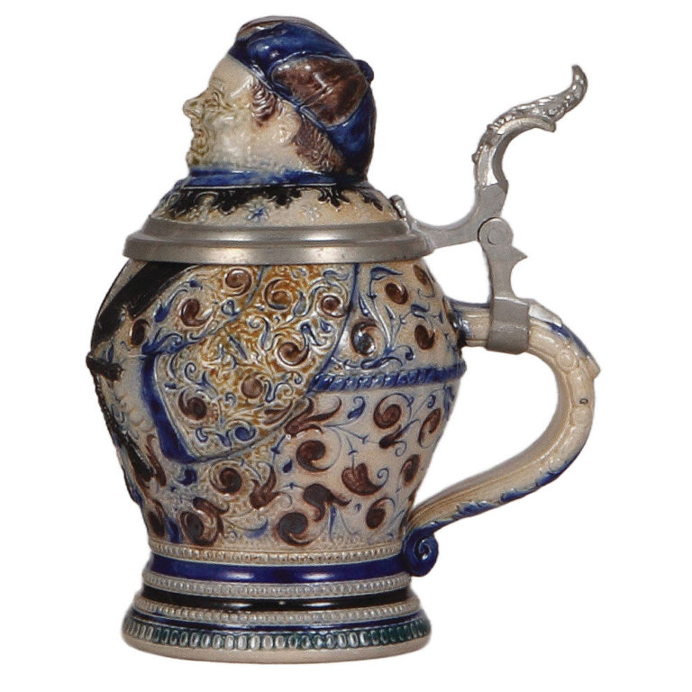 Character stein, .5L, stoneware, Rich Man – The Stein Auction Company